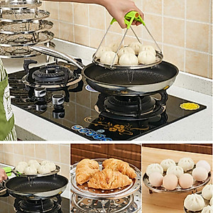 Steaming Rack Household Stainless Steel Cooking Ware Thickened Steaming Rack Stand (12 inch)