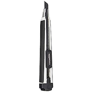 Amazon Basics Soft Grip 9mm, 13-Point Snap Off Knife with 3 Stainless Steel Blades
