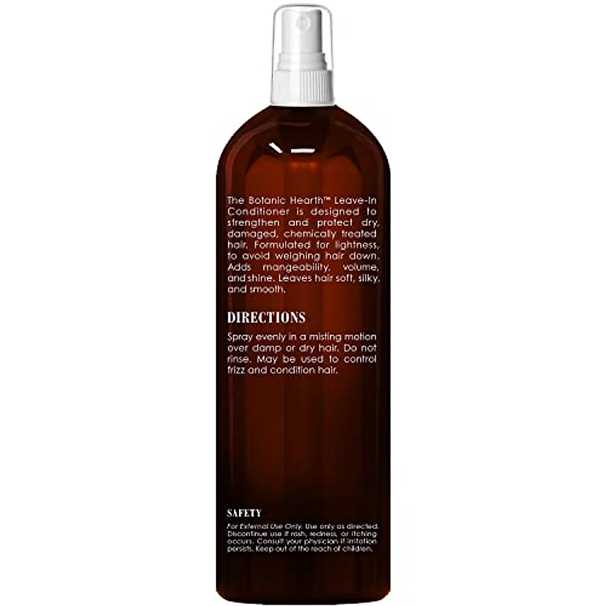 Botanic Hearth Leave In Conditioner Spray - Hair Strengthener for Dry, Damaged, Chemically Treated Tresses - Adds Volume and Manageability - 8 fl oz