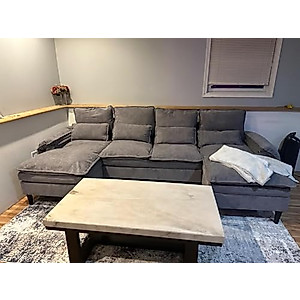 Symmetrical U Shaped Modular Sectional Sofa Cloud Couch, 6 Seater Oversized Convertible Sleeper Couch with Double Chaise & Memory Foam, Deep Seat Corner Sofa&Couches for Living Room Office