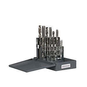 HHIP 1011-0018 18 Piece High Speed Steel Tap and Drill Combo Set