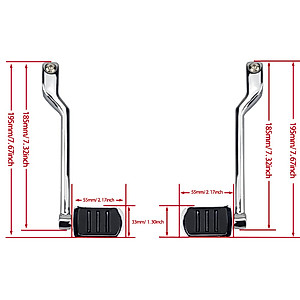 WOWTK Heel Toe Shift Pegs, Front and Rear Levers w/Shifter Pegs for Harley 1986-2017 FL Softail,1988-2024 Touring Road King Road Glide Street Glide Electra Glide and 2008-later Trike Models