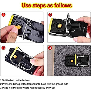 Mouse Traps Indoor Mouse Trap Mice Traps for House Power Mouse Killer Mouse Catcher Quick Effective Sanitary 6 Packs (6)