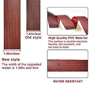 Floor Transition Strip Self Adhesive Vinyl Floor Transition Strip, Floor Flat Divider Strip for Joining Floor Gaps,Carpet Threshold Transition Wood Grain Design (2InWide,3.28Ft, Coffee, 1)