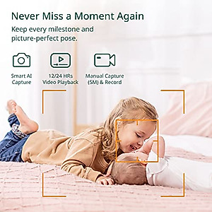 pixsee Smart Video Baby Monitor, Full HD Camera and Audio with Night Vision, Cry Detection, Temperature & Humidity Sensors and 2 Way Talk, Encrypted Wireless WiFi for Phone App, Supports Alexa