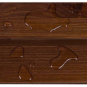 Shine Company 4114OA Providence Rectangular Adirondack Outdoor Side Table | Wood Accent Table for Indoor/Outdoor – Oak