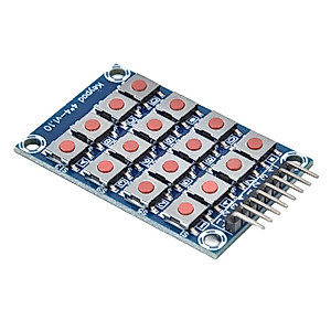 haillusty Upgrade Your Electrical with Keyboard MCU Module: 8-Pin Expansion Board 4x4 Array Keypad Button Matrix Controller Programmable DIY Microcontroller Kit for External Keyboard Interface