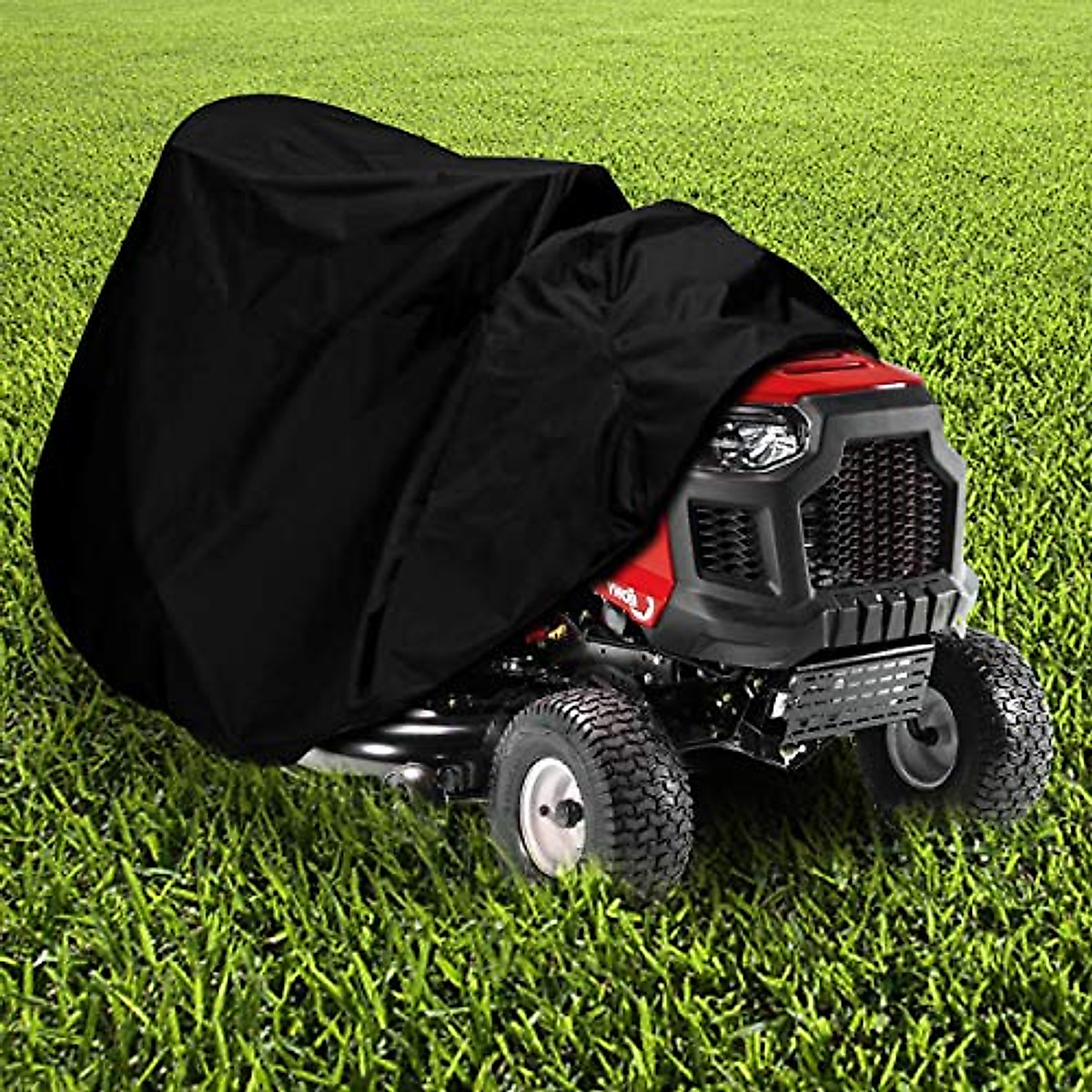 Riding Lawn Mower Cover - Heavy Duty 420D Polyester Oxford Waterproof, UV Protection Universal Fit & Cover Storage Bag-Black