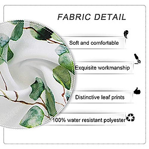 Lahome Eucalyptus Leaf Outdoor Tablecloth with Umbrella Hole - Water Resistant Table Cover for Spring Summer Birthday Party Patio Garden Tabletop Home Decor (Eucalyptus Leaf, Zippered - 60" Round)