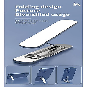 ARFUKA Cell Phone Ring Holder Finger Ring Stand 360° Rotating Foldable Aluminum Alloy Mobile Phone Holder Silver