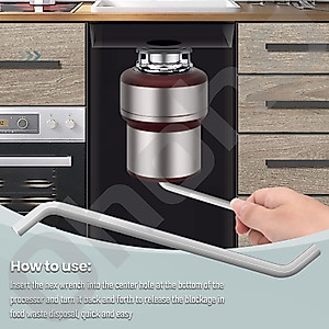 Garbage Disposal Unjamming Wrench - by Ohoho - Compatible with Waste King and Moen garbage disposals/InSinkErator WRN-00 for Easily Removes Sink Clogs and Debris
