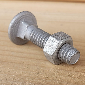 5/16 x 1-1/4" Long Carriage Bolt Set w/Hex Nut for Chain Link Fence Accessories