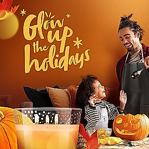 Glade Candle Autumn Spiced Apple, Fragrance Candle Infused with Essential Oils, Air Freshener Candle, Limited Edition Scent, 3-Wick Candle, 6.8 Oz, 3 Count