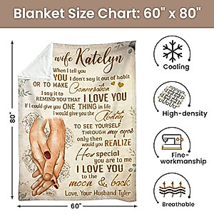 JOLOCHILL Gifts for Wife, to My Wife Blanket Mother's Day Wedding Anniversary Christmas Romantic Gifts for Her, Wife Birthday Gift Ideas, Presents for Her, Gifts for Wife Blanket 60x80