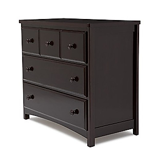 Delta Children 3 Drawer Dresser, Greenguard Gold Certified, Dark Chocolate