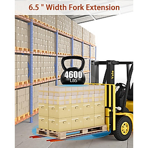 KYBOLT Pallet Fork Extension, [6.5" Width 84" Length] [4600 LBS Max] Heavy Duty Steel Pallet Extensions for Forklift Truck- Orange