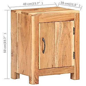 YPWRENH Cupboards Entrance Shoe Cabinet Bedside Cabinet 15.7 "x11.8 x19.7 Solid Acacia Wood for Bedroom, Living Room, Dining Room, Kitchen