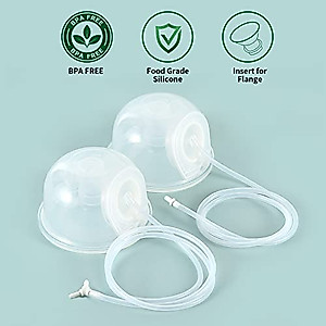 TOVVILD Breast Pump Milk Collection Cup - Compatible with Spectra S1/S2/S9, Not Original Spectra Accessories, Replace Breast Pump Kits, 24mm Flange Breast Milk Collector Cup Tubing Parts