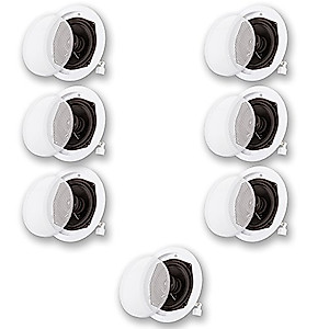 Acoustic Audio R191 in Ceiling/in Wall 7 Speaker Set 2 Way Home Theater 1400 Watt R191-7S