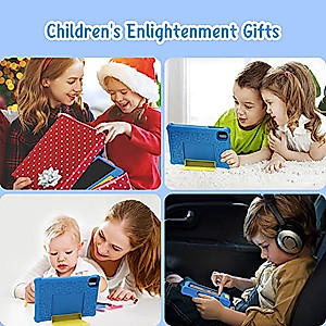 ApoloSign Kids Tablet, 7-inch Android 13 Tablet for Kids, 2GB RAM+32GB ROM with WiFi, Bluetooth, Parental Control APP, Educational Games, Dual Cameras, Shockproof Case(Blue)