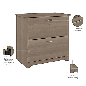 Bush WC31280 Cabot 2-Drawer Lateral File Cabinet, Letter/Legal, Ash Gray, 31-Inch