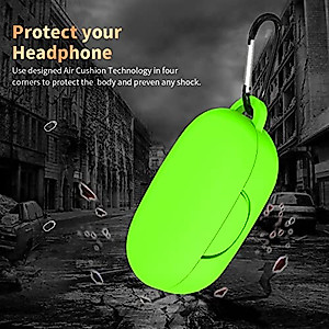 YIPINJIA Compatible with Anker Soundcore Sport X10 Case, Soft Silicone Scratch Proof & Shockproof Protective Case Cover with Soundcore Sport X10 with Keychain(Fluorescent Green)