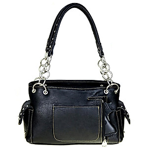 Montana West MW494G-8085 Sugar Skull Collection Concealed Handgun Satchel (Black & White)