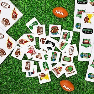 ADXCO 144 Pieces Football Tattoos Football Face Stickers Temporary Tattoos for Football Game Party Decorations Favors Supplies, 24 Designs