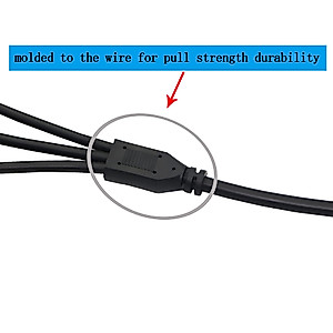 PNGKNYOCN 35cm 5.5x2.1mm DC Plug to 3 x 3 Pin or 4 Pin Computer PC Case Fan Power Splitter Adapter Cable