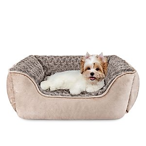 JOEJOY Rectangle Dog Bed for Large Medium Small Dogs Machine Washable Sleeping Sofa Non-Slip Bottom Breathable Soft Puppy Bed Durable Orthopedic Calming Pet Cuddler, Multiple Size, Beige