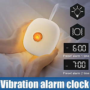 Extra Loud Vibrating Alarm Clock, Extra Loud Vibrating Alarm Clock with Bed Shaker, Cute Battery Operated Loud Alarm Clock for Heavy Sleepers, Hard of Hearing Deaf, Teens