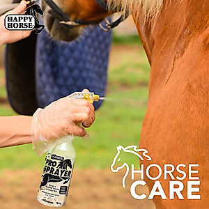 HARRIS Professional Spray Bottle for Horses 32oz (3-Pack), All-Purpose Chemically Resistant with Clear Finish, High Output Pressurized Sprayer, Adjustable Nozzle and Measurements