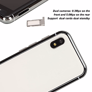 Diyeeni S9 Mini Smartphone, 4G Kids Phone Pocket, 2.5in Single Card Unlocked Small Phones, 2GB RAM 8GB ROM, for Android 7.0, Support WiFi Bluetooth Hotspot, for Whats App (White)