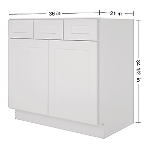 LOVMOR 36'' Bathroom Vanity, Single Sink Storage Unit, Large Capacity for Laundry Room, Kitchen, Shower Room & Utility Room.