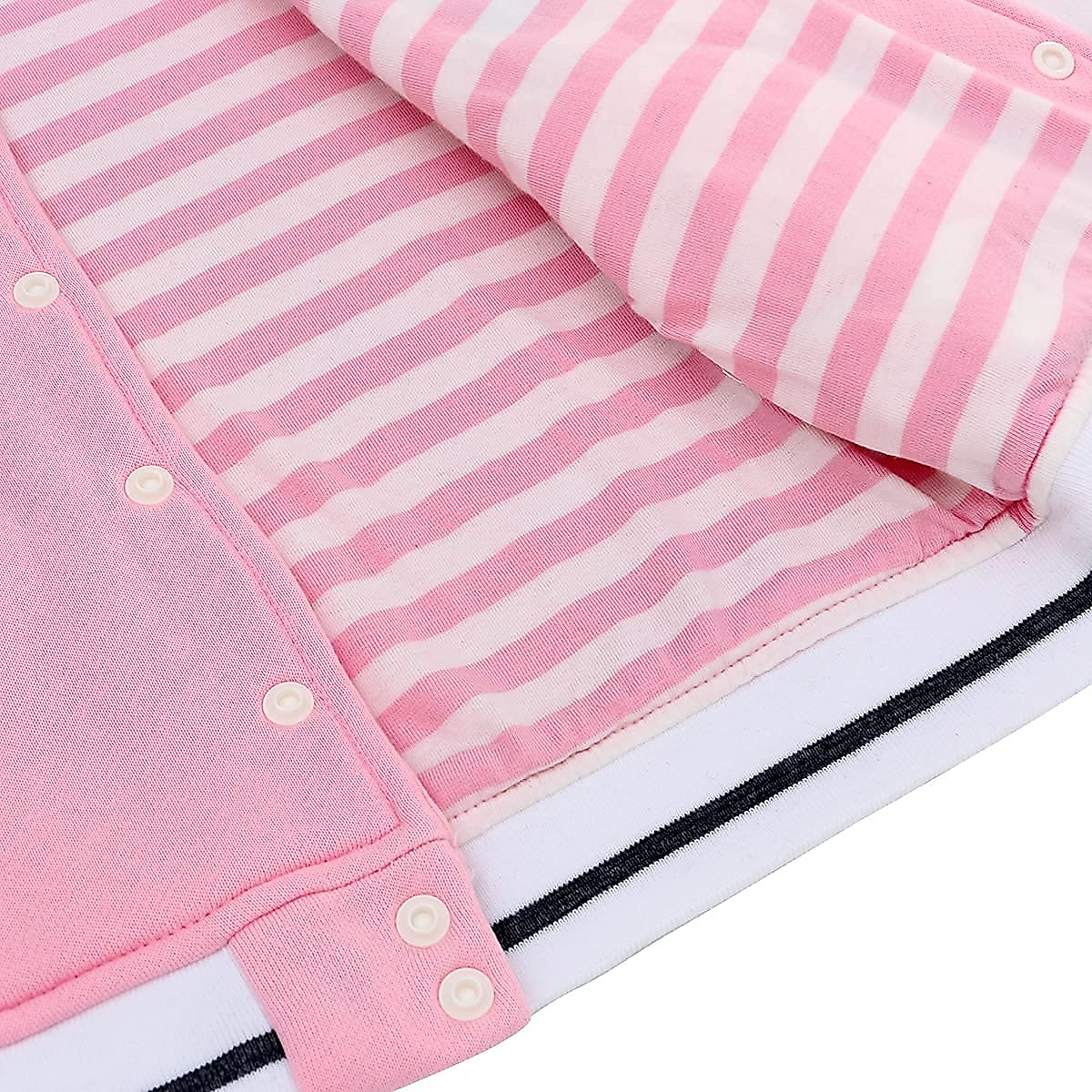 famuka Little Kid Baseball Jacket Warm Cotton Outerwear Toddler Boy Girl Coats (Pink, 2-3T)