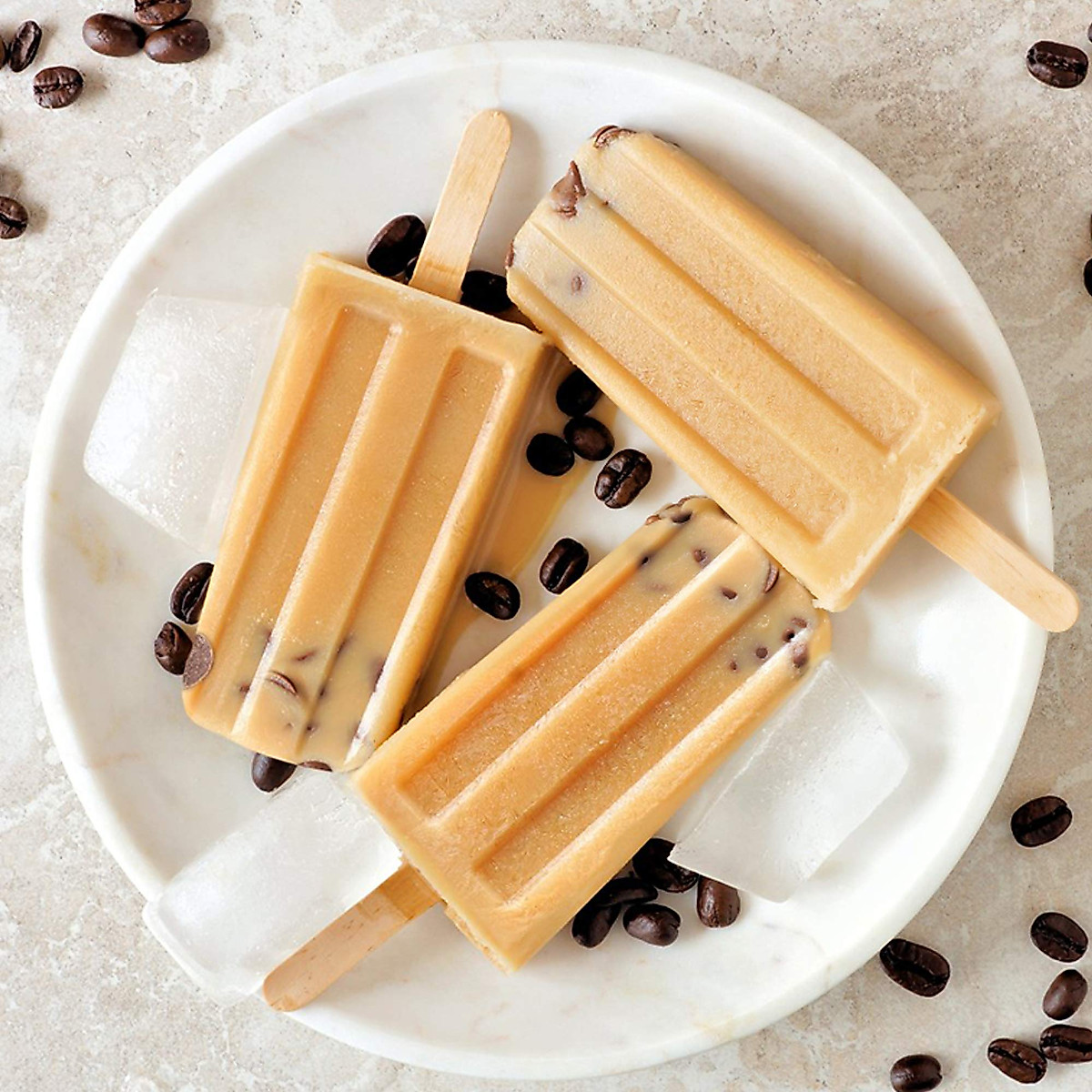 Ozera Popsicles Molds, 10-Cavity Popsicle Maker Molds Silicone Popsicle Molds, Homemade Popcical Molds Ice Pop Molds with 50 Popsicle Sticks, 50 Popsicle Bags