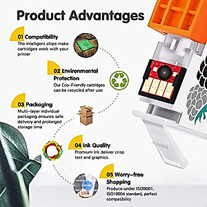 Compatible 564XL 564 Ink Cartridge for HP Printer Replacement for HP DeskJet 3520 3522 Officejet 4620 Photosmart 5520 6510 6520 7520 7525 Printer Tray (Black Cyan Magenta Yellow, 10P)