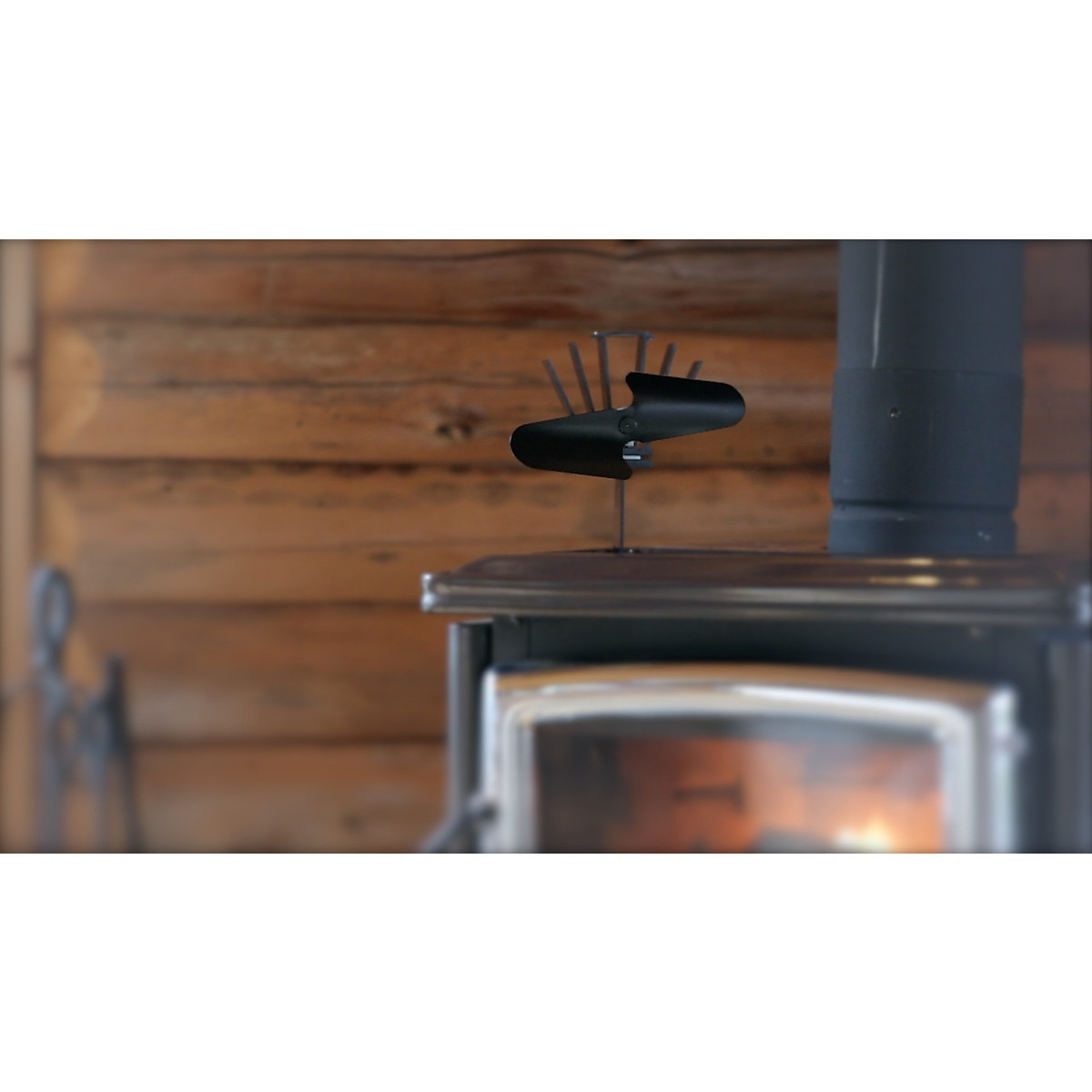 Ecofan® Original, Classic Styled, Heat Powered Wood Stove Fan, 100CFM, 800CAXBX, 7.9" Blade, Black