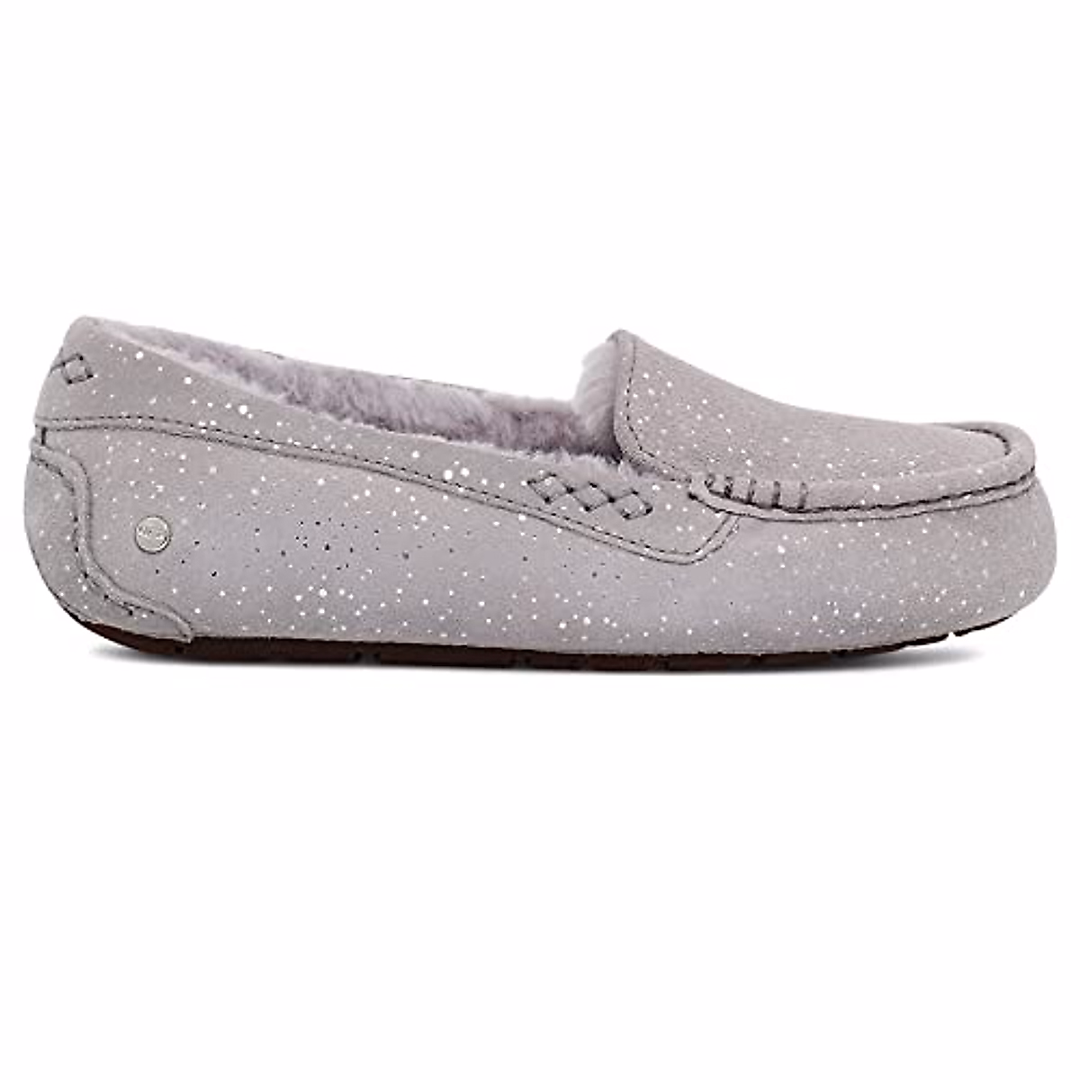 UGG Women's Ansley Metallic Spots Slipper, Pencil Lead, 5
