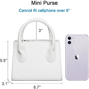 CATMICOO Trendy Mini Purse for Women, Small Handbag and Mini Bag with Crocodile Pattern (Black)