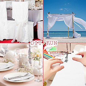 Tudomro 2 Yard White Cotton Fabric, Natural Cotton Poplin Fabric by The Yard, 59 Inches Wide 100% Cotton Fabric, muslin Quilting Fabric Material for Embroidery DIY Sewing Material Apparel Cloth(White)