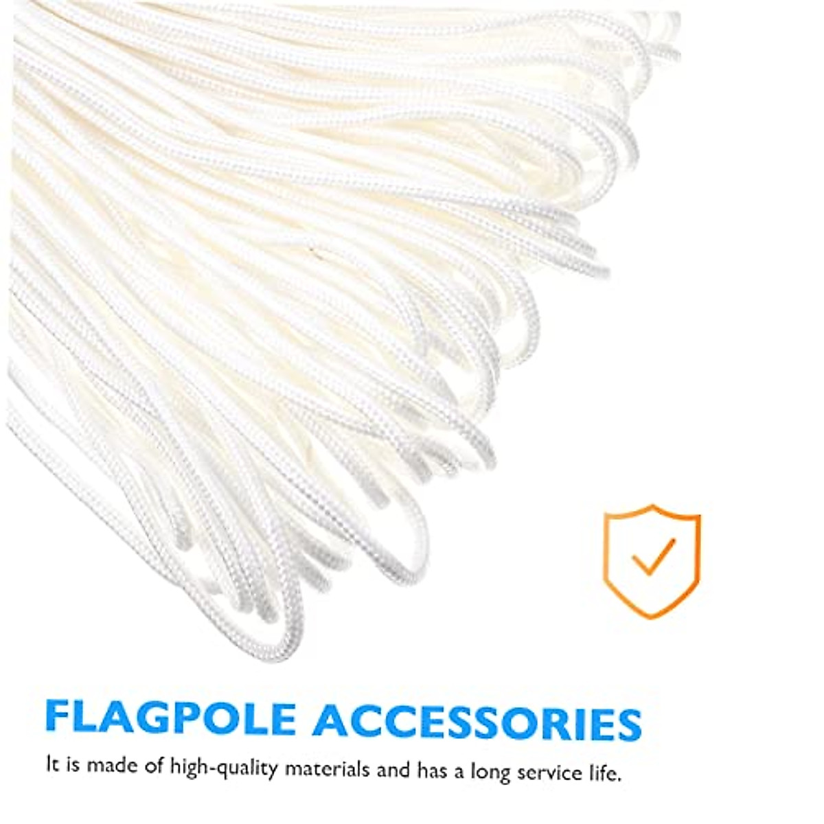 Yardwe Clothes Line Outdoors 1pc Flagpole Rope Camping Clothesline Travel Clothesline Outdoor Clothesline Laundry Rope Line Flagpole Replacement Cotton Rope Clothes Drying Rope Set