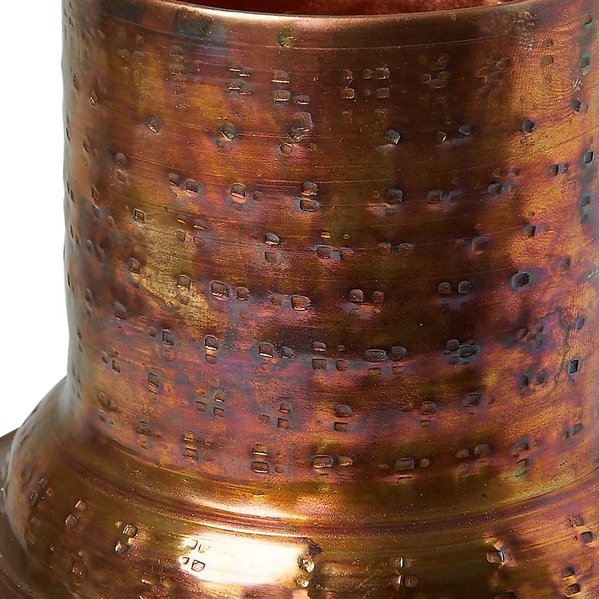 Creative Co-Op Modern Sculptural Metal, Antique Copper Finish Vase