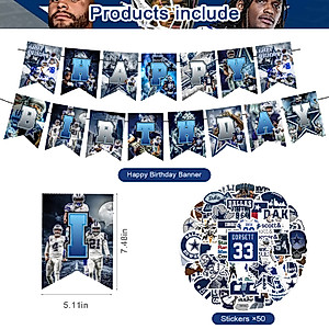 Cowboys Party Supplies,Birthday Party Decorations for Cowboys for Kids with Happy Birthday Banner,Cake Topper ,Balloons for Football Theme Birthday Party Decorations