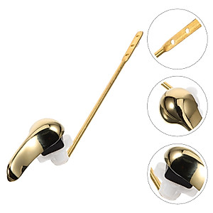 Uonlytech Front Accessories Flush Handle for Toilet Tank Toilet Parts Toilet Tank Flush Handle Metal Pure Copper Rod Handle bar Wrench Component Replacement Toilet Handle Universal