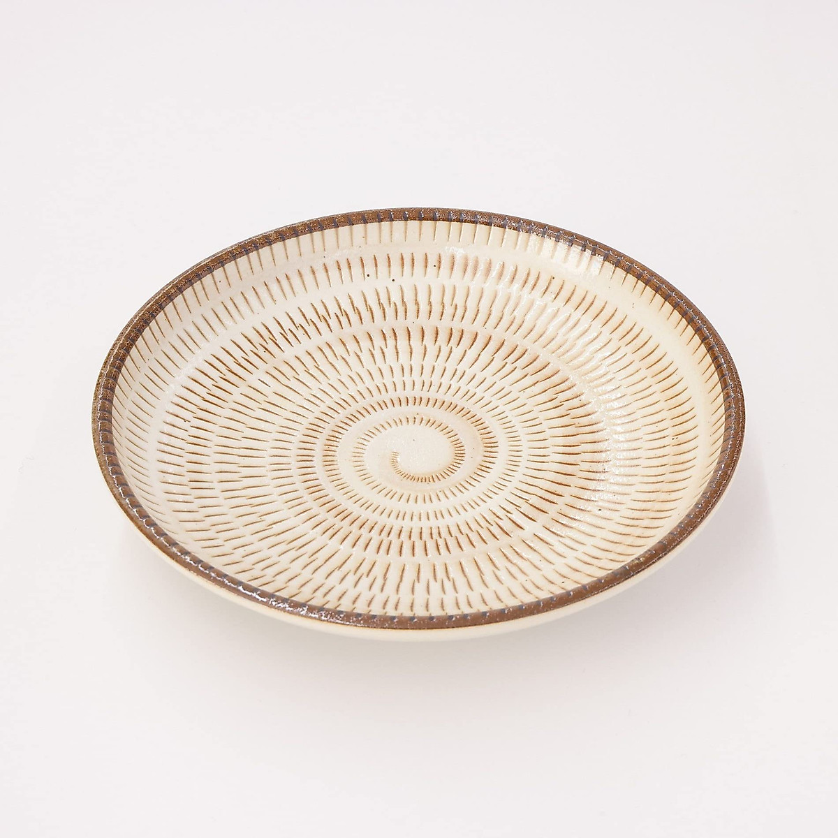 Product of Gifu Japan Mino Ware Serving Plate, 7.5 inch, Beige, Mino-Mingei, Japanese Ceramic Plate, Microwave/Dishwasher Safe