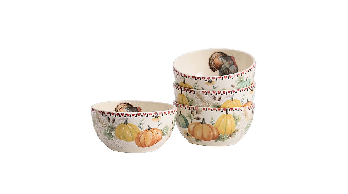 Bico Blessing 26oz Ceramic Bowls Set of 4 - Premium Quality
