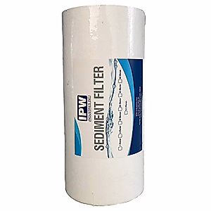 IPW Industries Inc. Whole House Sediment Water Filter - 20 Micron Sediment Filter - Full Flow Filter Compatible with Pelican and Other 10" x 4.5" Filtration Systems (6 Pack of Filters)