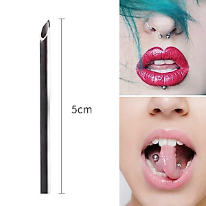 TC 100pcs Tattoo Piercing Needle with Body Ear Navel Nipple For piercing Supplies (10G)