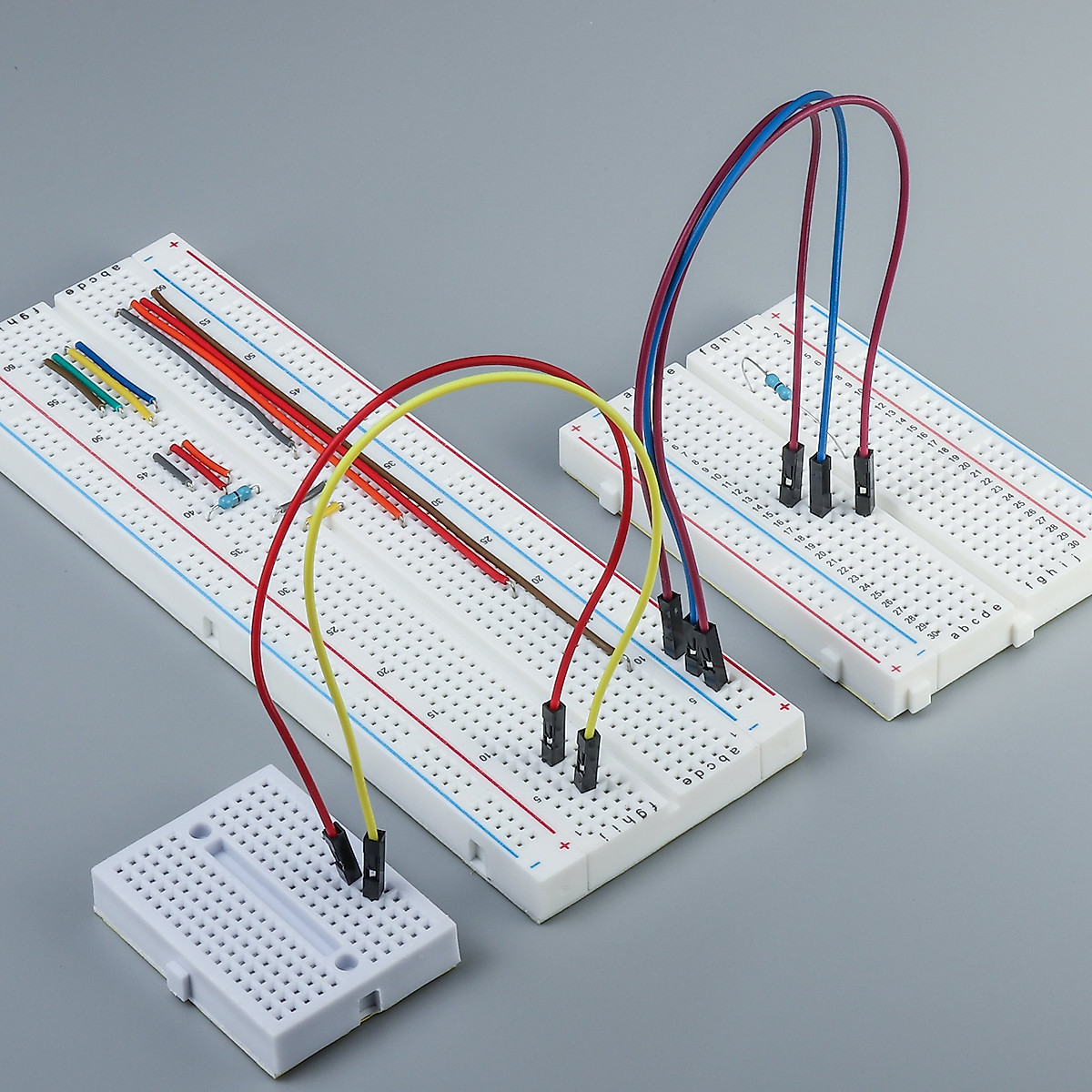 DEYUE Solderless Prototype Breadboard | 1x830 tie in Point Breadboard 2x400 tie in Points Circuit Boards 6x170 tie Points Mini Modular breadboard Kit